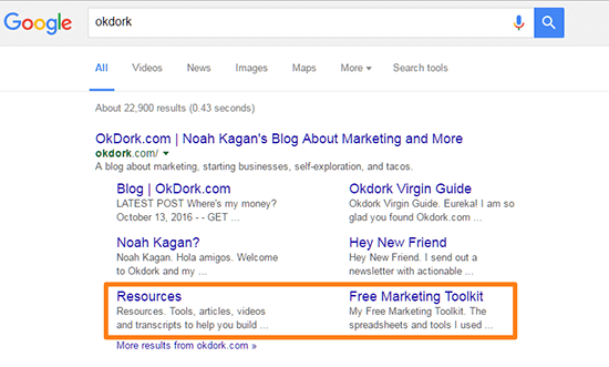 The Definitive Guide To Getting Google Sitelinks